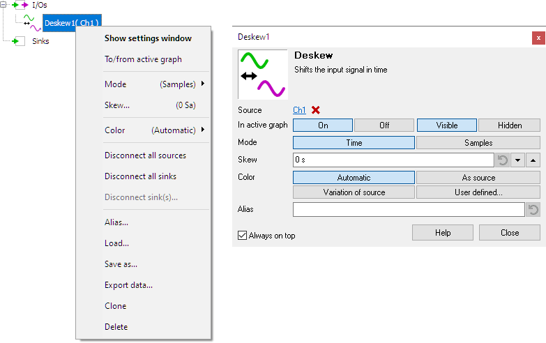 Deskew | I/O's | Advanced measurements | Multi Channel measurement ...