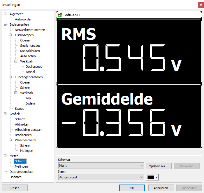 Scherm | Meter | Instellingen | Multi Channel meetsoftware | TiePie ...